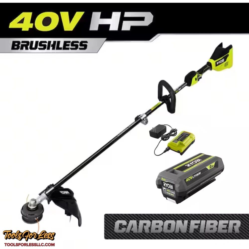 RYOBI 40V HP Brushless 15 in. Cordless Carbon Fiber Shaft Attachment ...