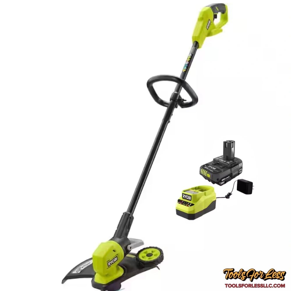 RYOBI ONE+ 18V 13 in. Cordless Battery String Trimmer/Edger with 2.0 Ah ...