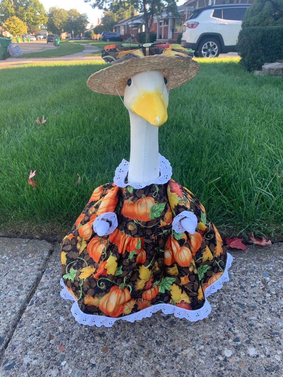 Fall Harvest Dress Lawn Goose Clothes Outfit
