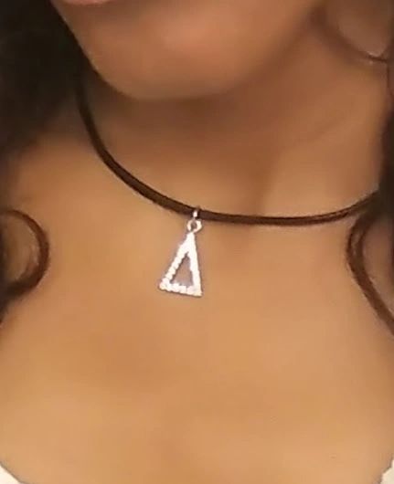 Small Delta Pyramid Necklace- Delta Sigma Theta
