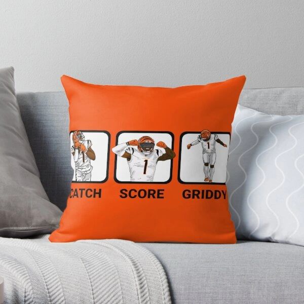 Catch. Score. Griddy. Repeat. Throw Pillow