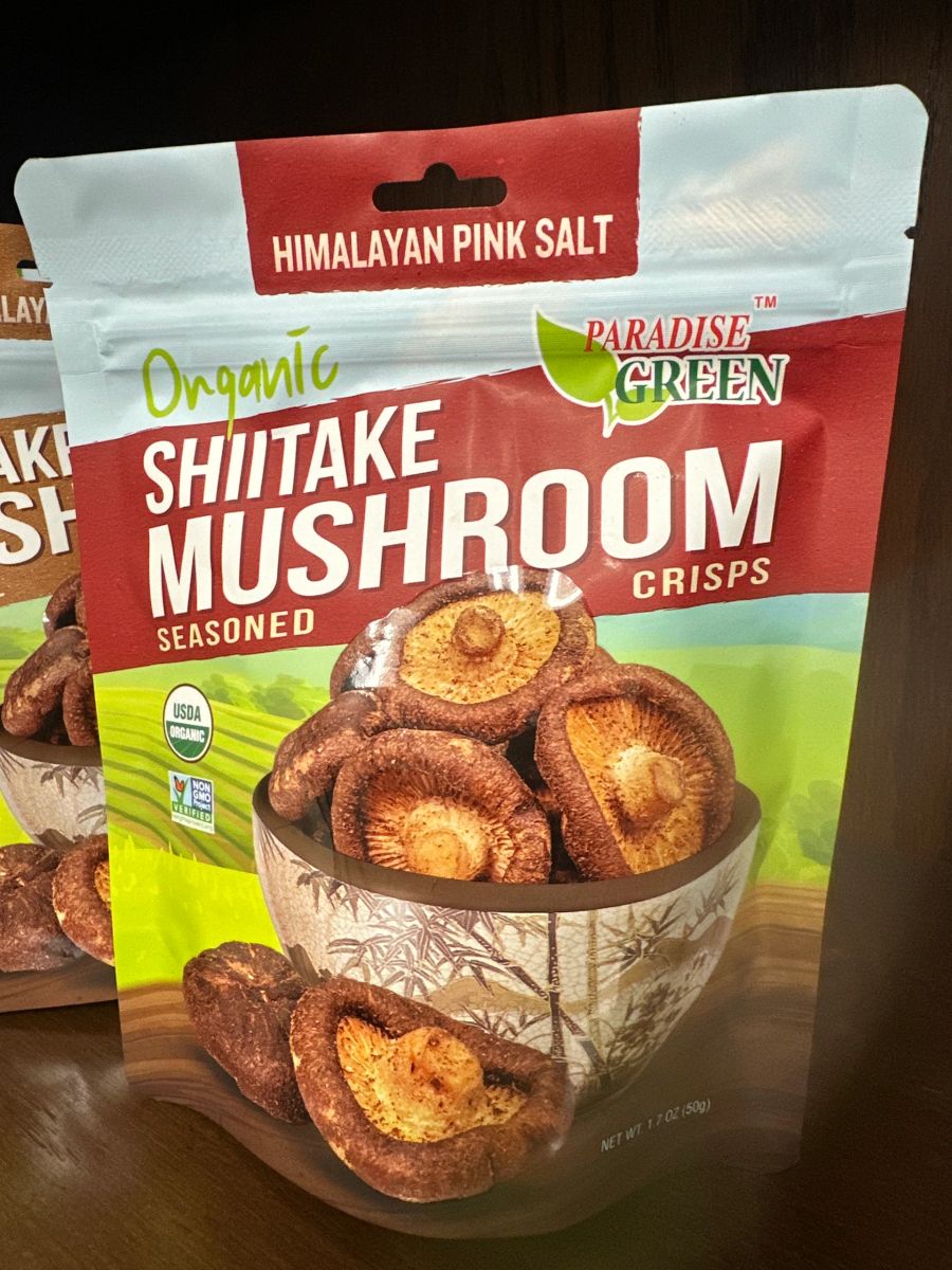 Paradise Green USDA Organic Seasoned Shiitake Mushroom Crisps/ Chips ...