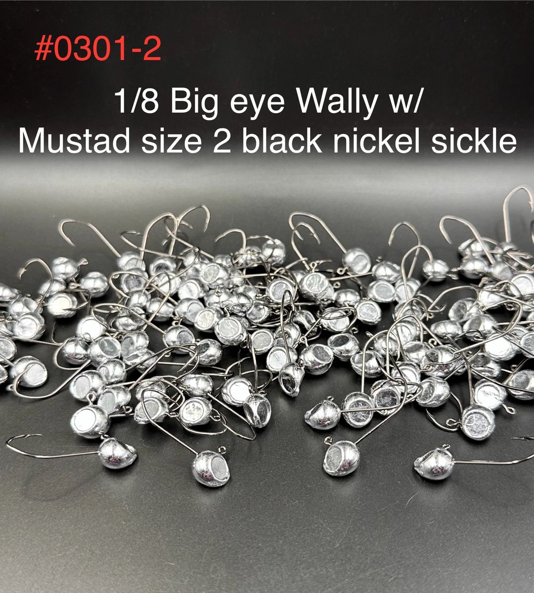 1/8 Big eye wally w/ size 2 black nickel Mustad sickle hook *Not Filed*