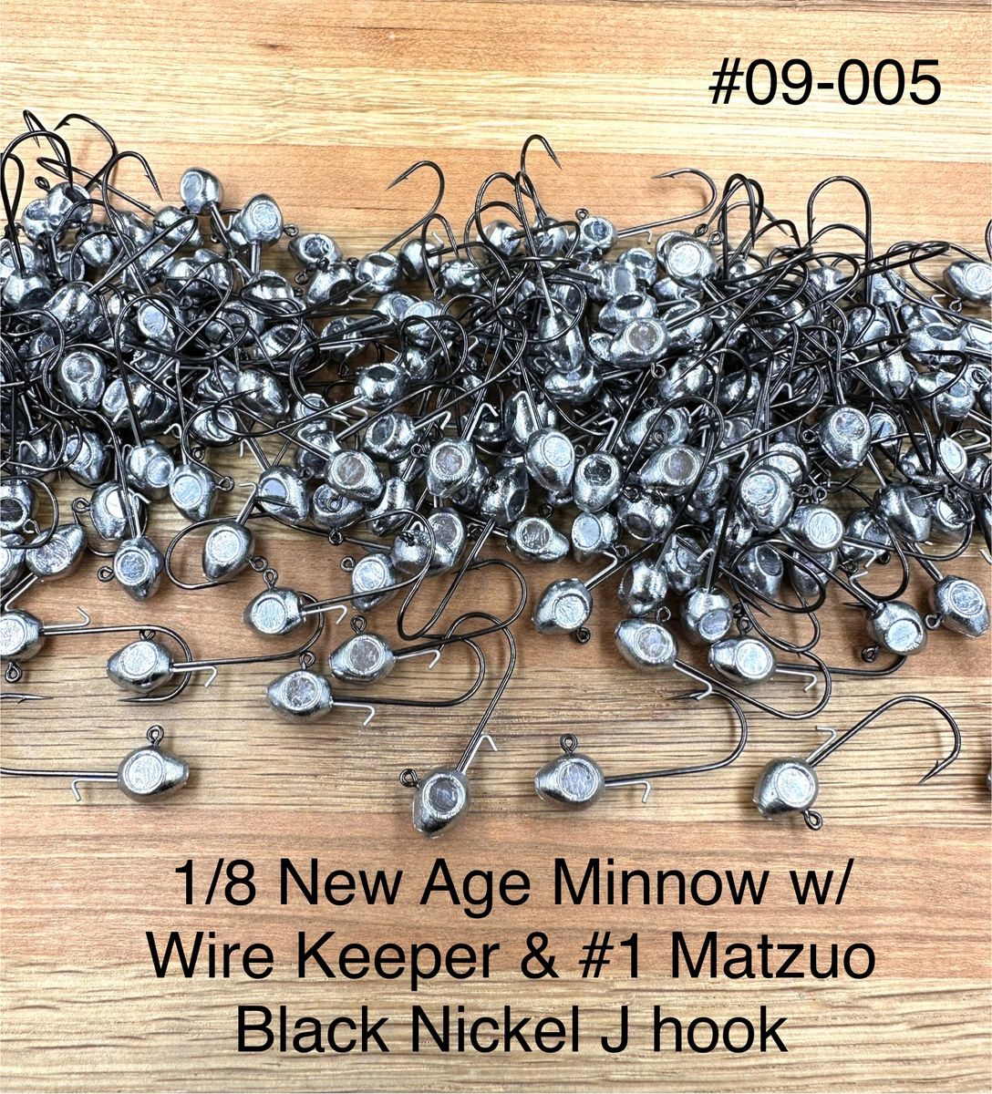 1/8 New Age Minnow w/ Wire Keeper & size 1 black nickel Matzuo J hook ...