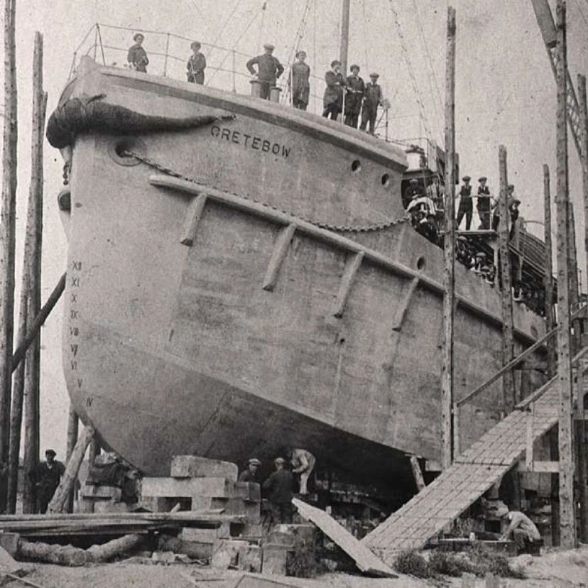 Cretebow – WWI Era Concrete Tug – Built at Amble