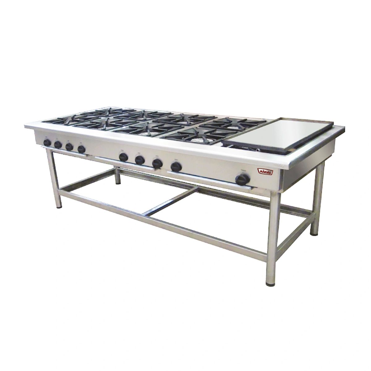 Anafes 8 platos 350×350 mm con plancha churrasquera