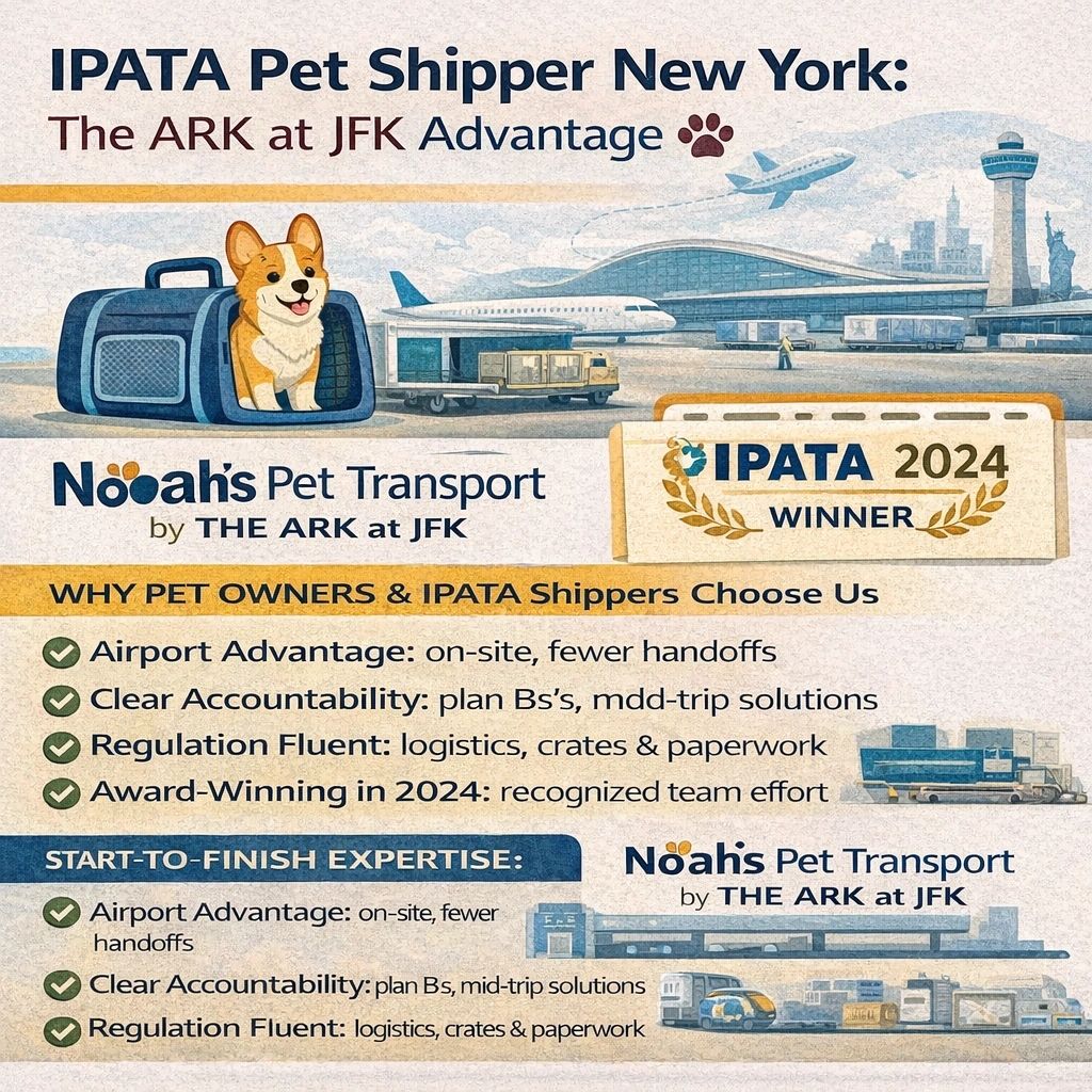 IPATA Pet Shipper New York: Why The ARK at JFK