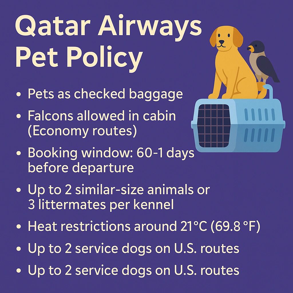 Qatar Airways Pet Policy: Cabin, Checked Baggage & Service Dog