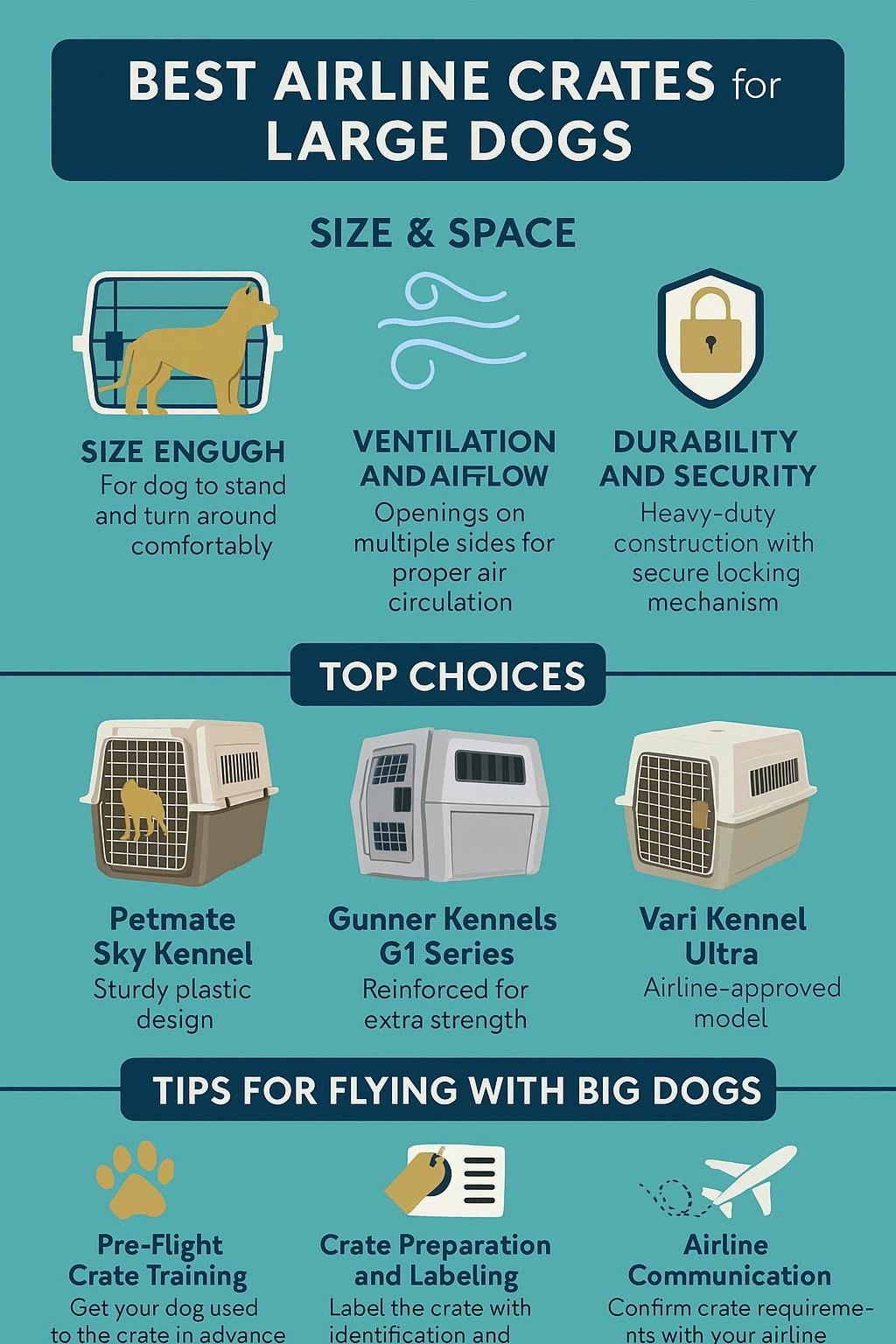 Best Airline Crates for Large Dogs: Top Picks for Safe Travel