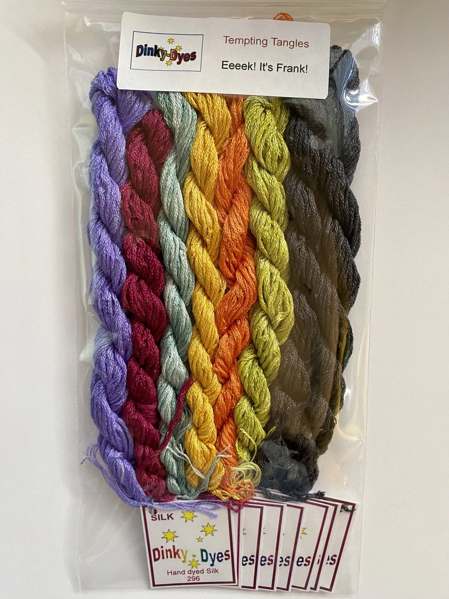 Eeeek! It's Frank! Silk Floss Pack 8 skeins by Dinky Dyes
