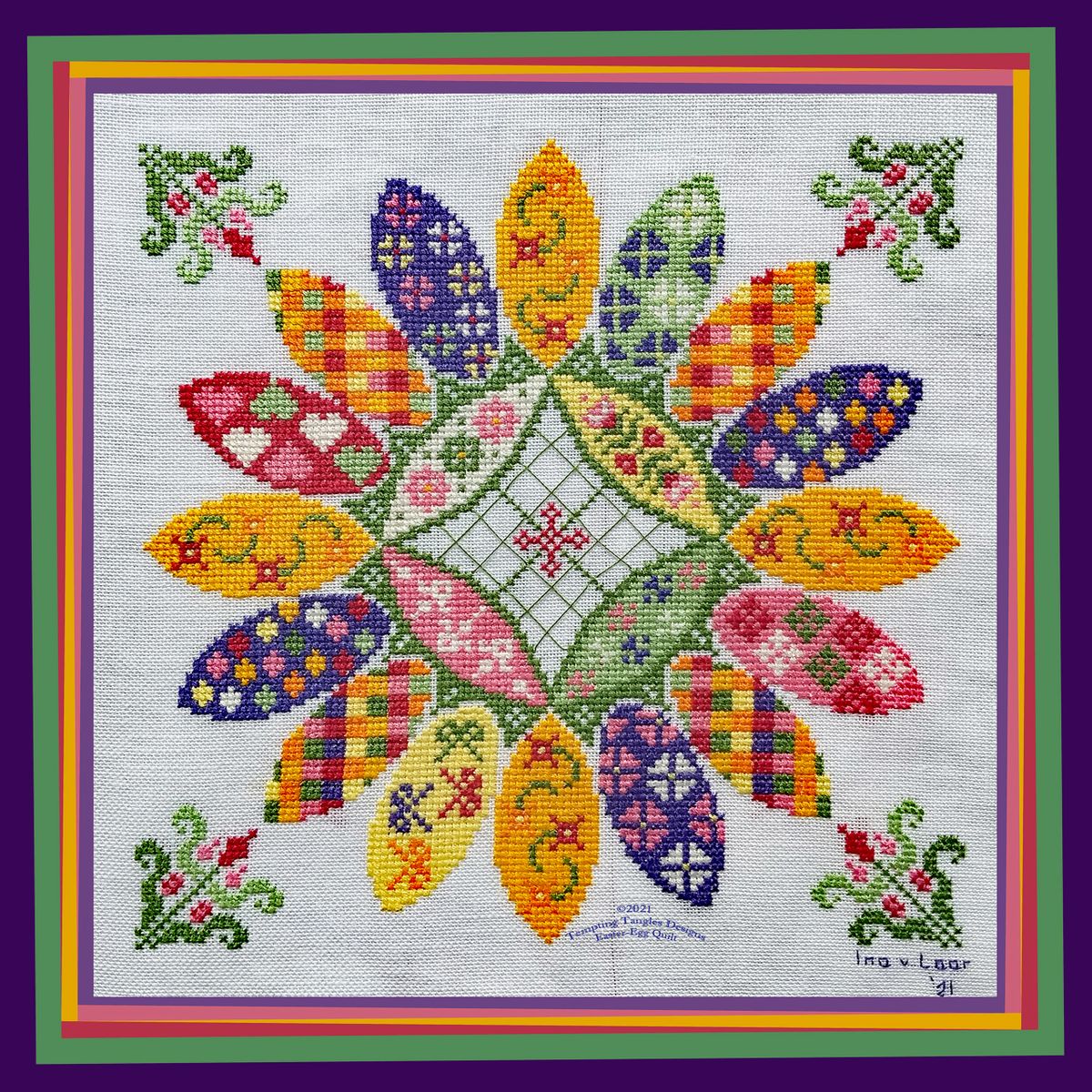 Springtime Quilt Mandala by Tempting Tangles Designs