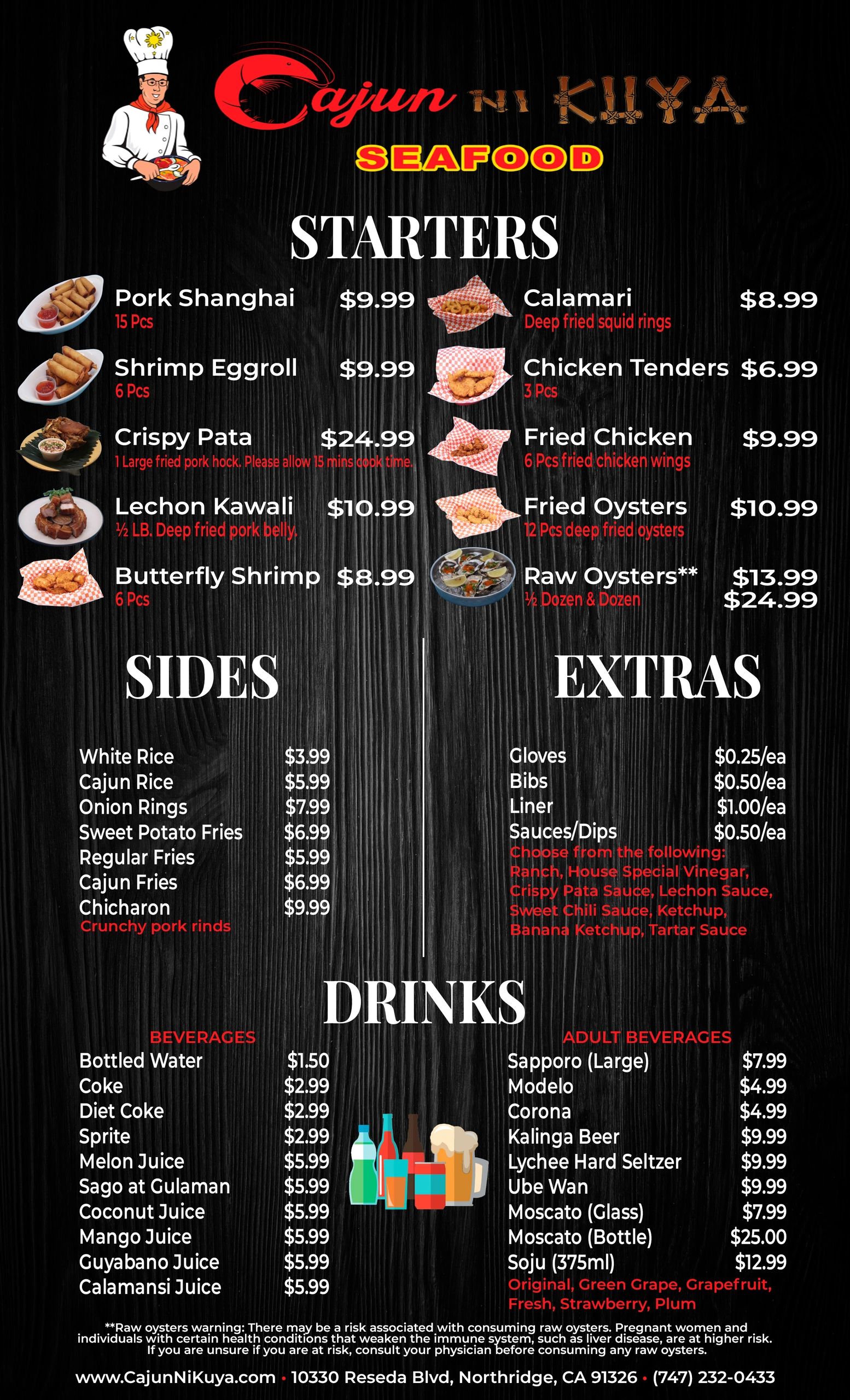 Menu | Cajun Ni Kuya