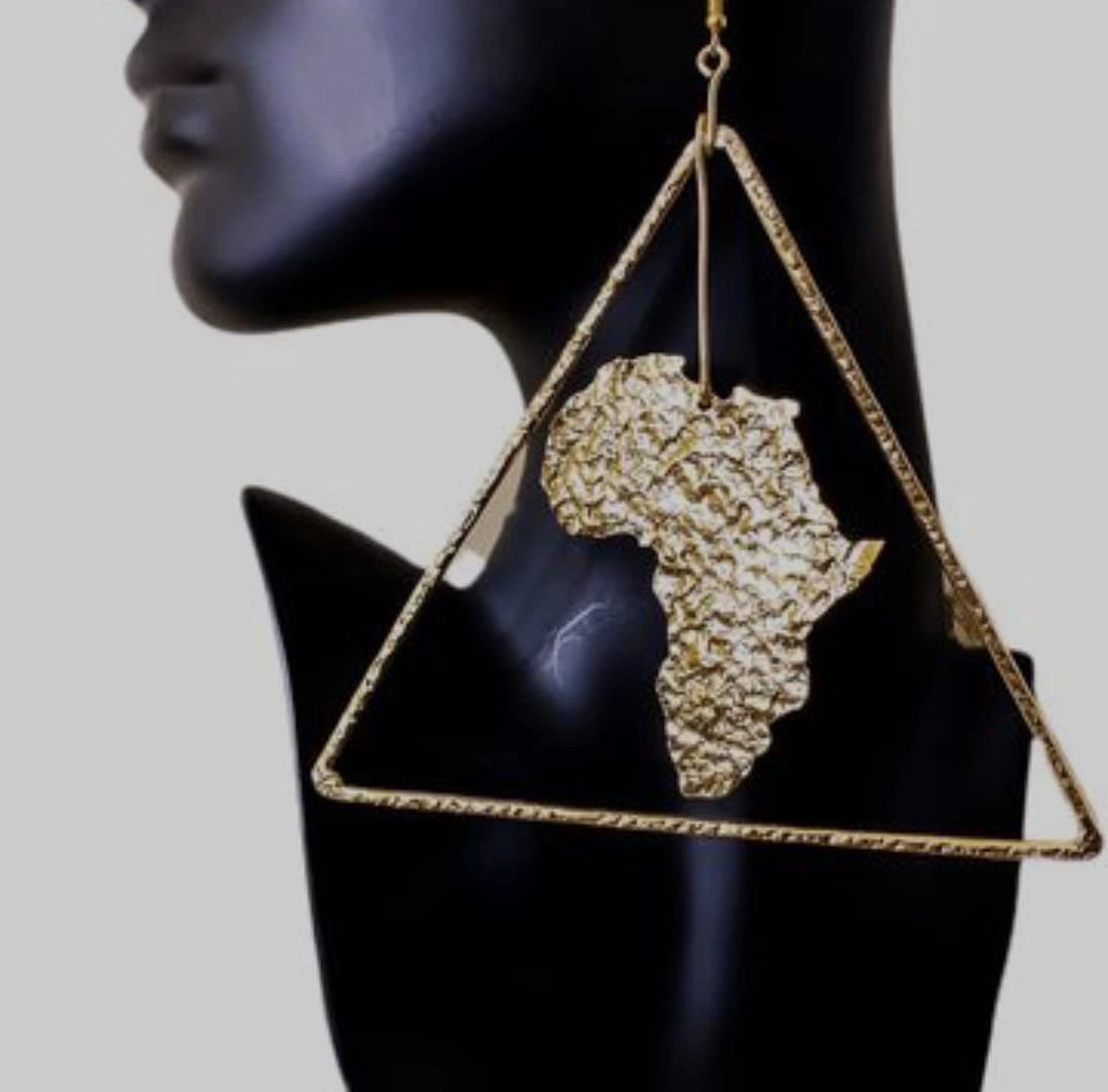 Africa Map Earrings