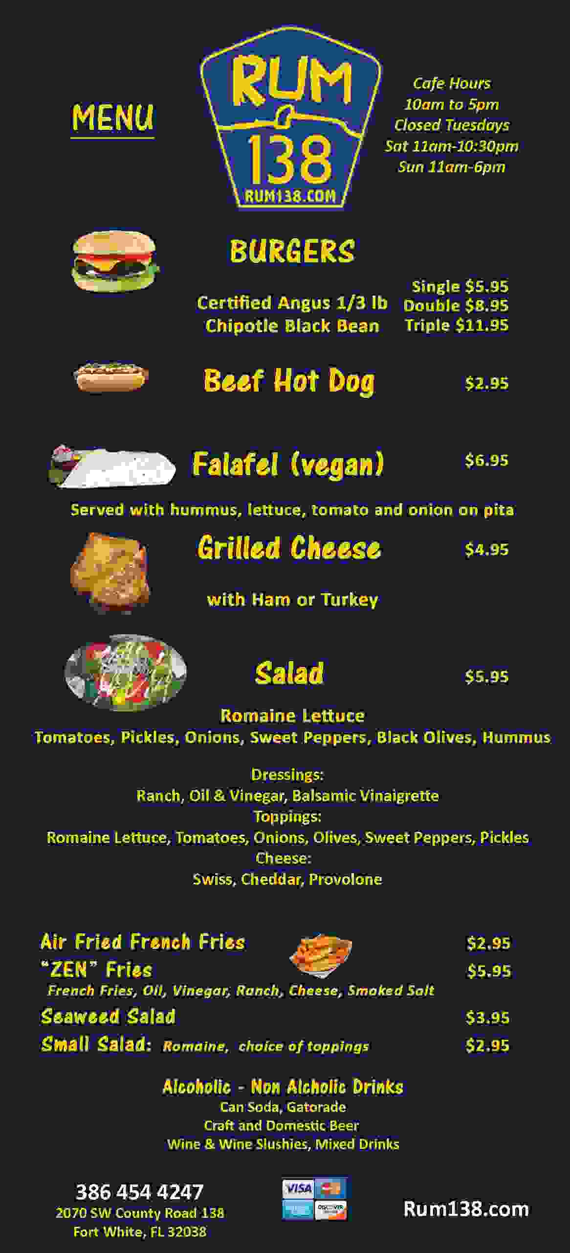 Food and Beverage, Fort White, FL | Rum 138 | Rum 138