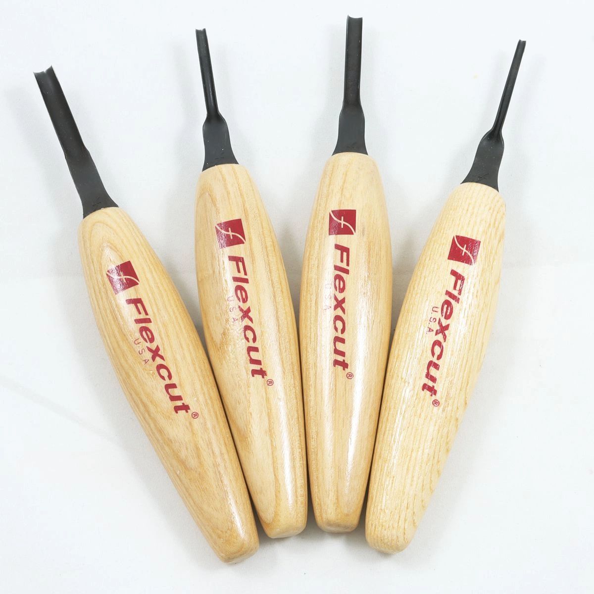 4 Piece Flexcut Shallow U Gouge Micro Tool Set