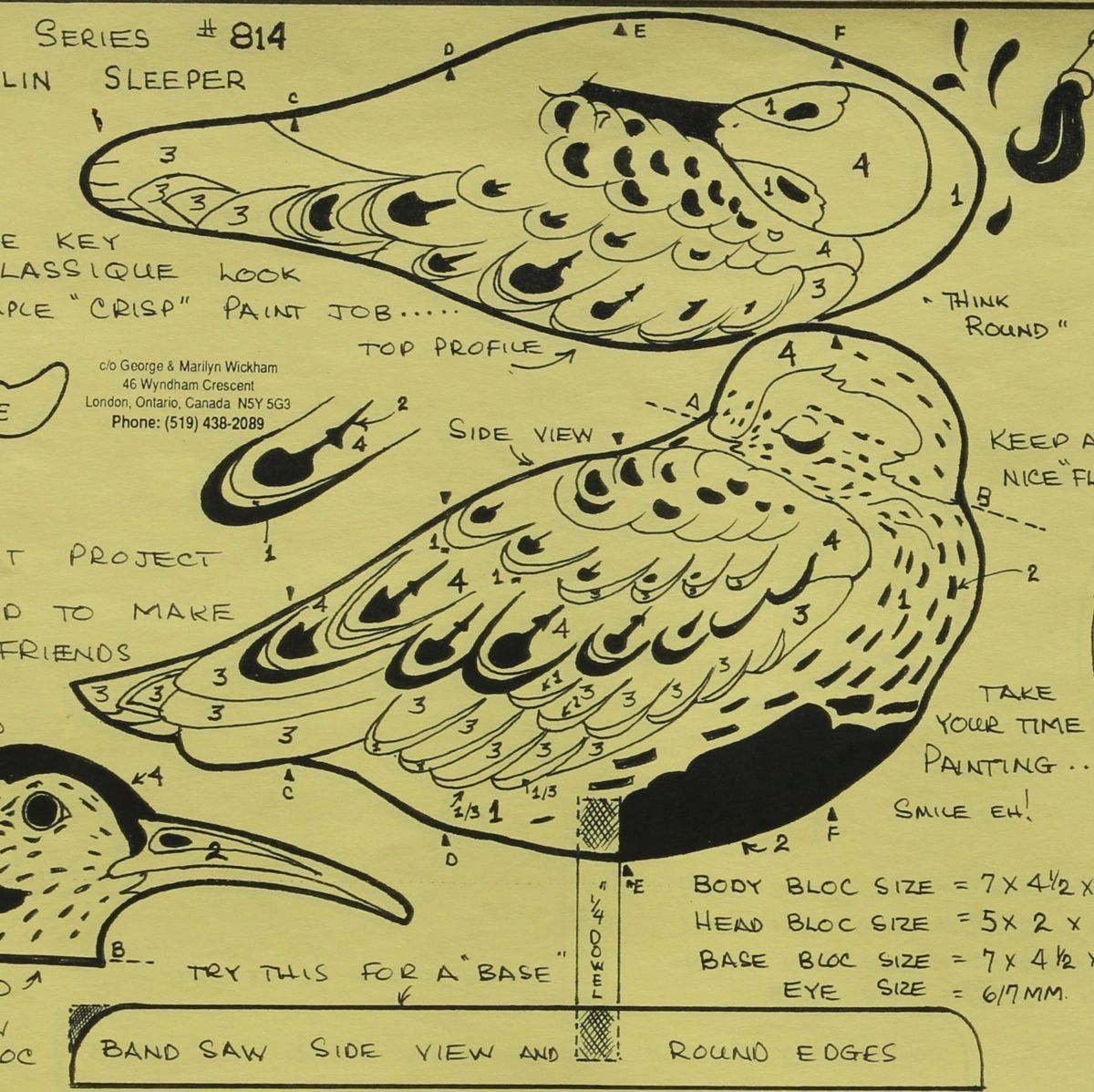 Dunlin Sleeper Stick Life Size