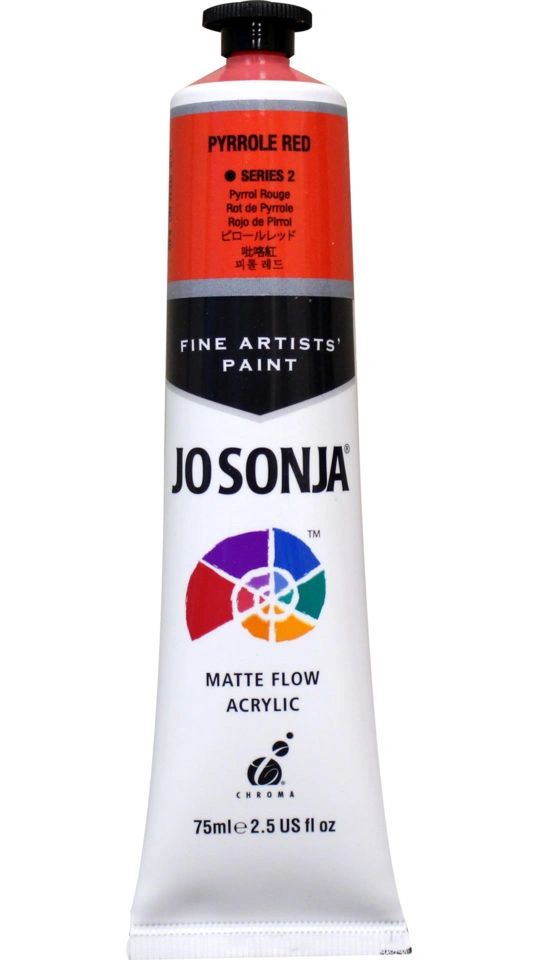 Pyrrole Red Jo Sonja Matte Flow Acrylic Paint 93-D840