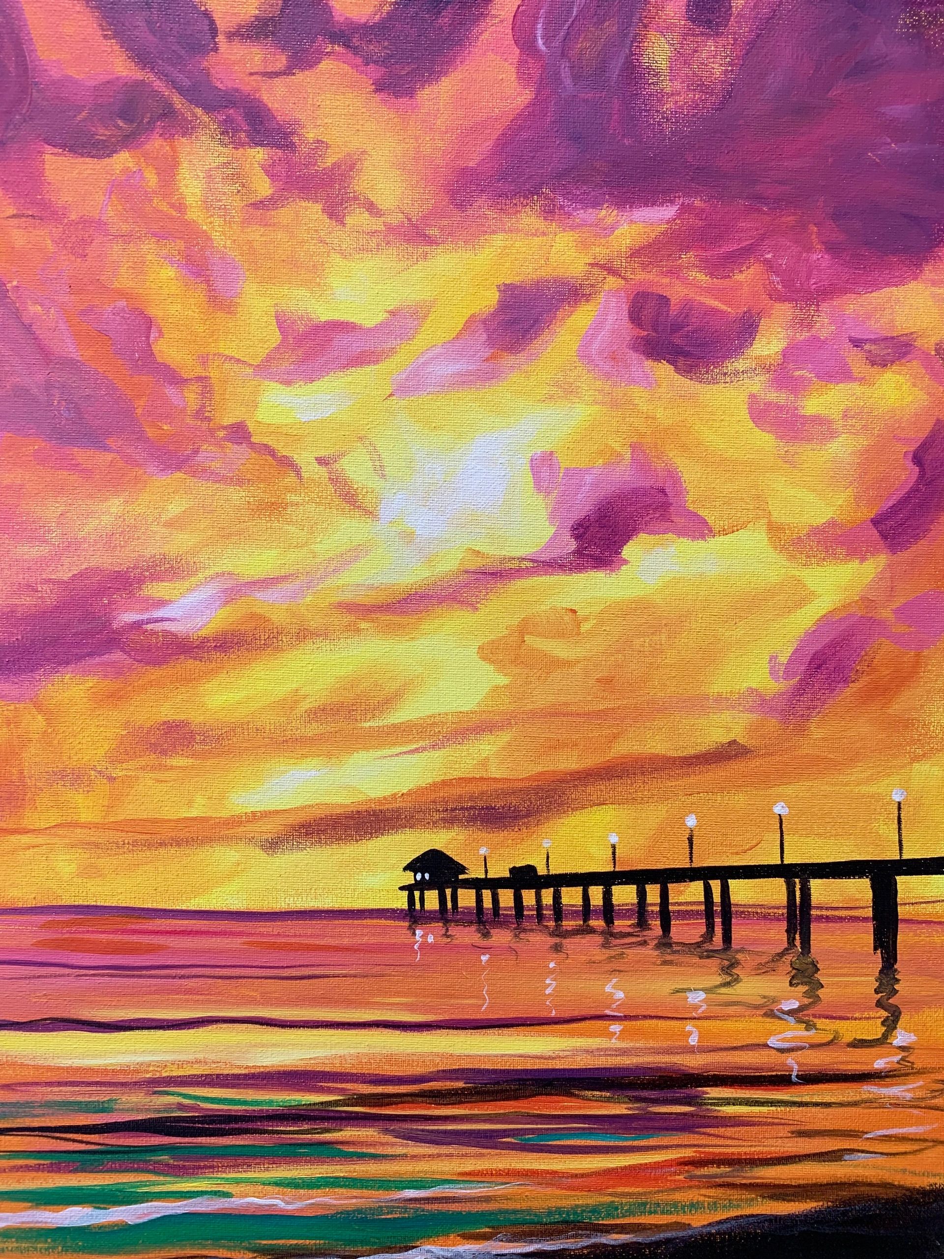 Saturday, HB Pier [Acrylic]
