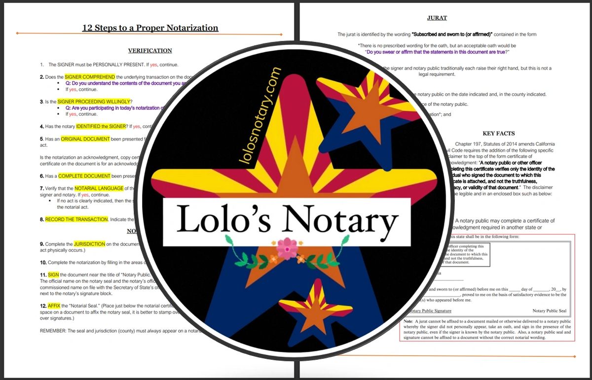 California laminated - 12 Steps to a Proper Notarization (and PDF)