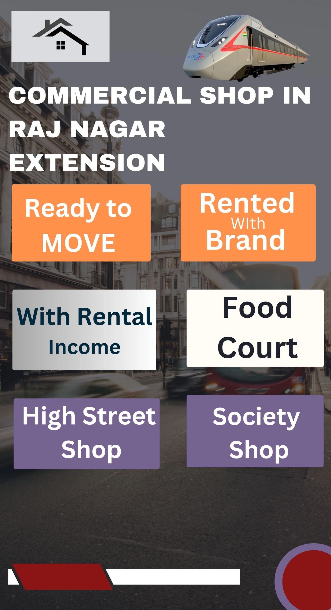 Commercial Shop for sale in raj nagar extension Ghaziabad