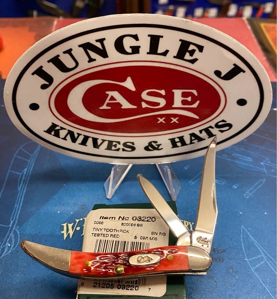 Case Tiny Toothpick Knife (620096 SS) Two Blade Tested Red Bone Item No ...