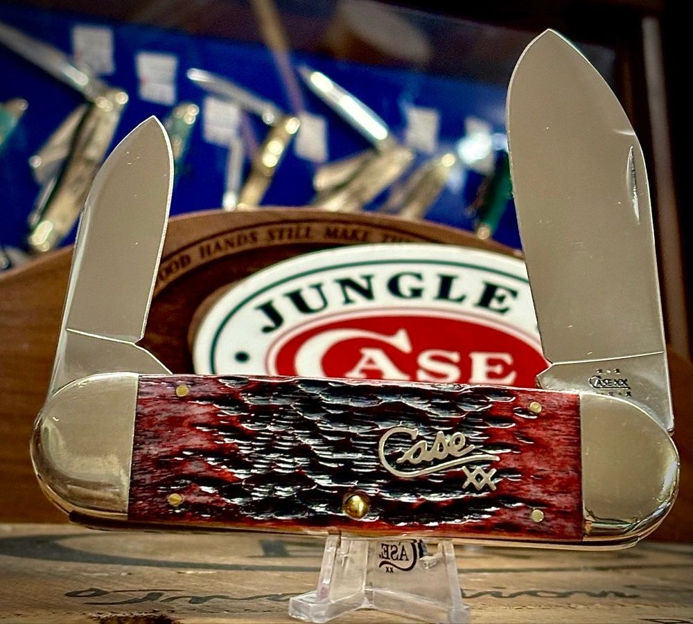 Case Elephant Toe Knife (6250 SS) Silver Script Cranberry Bone Item No ...