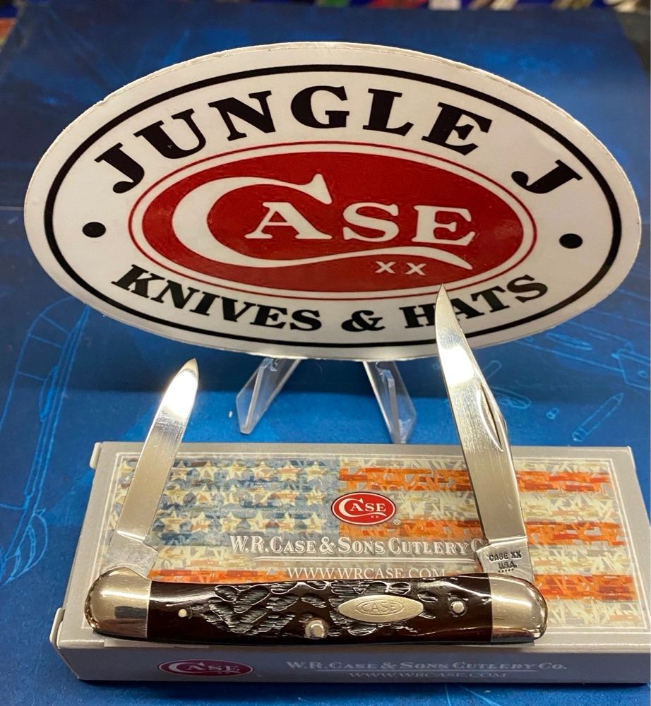 Case Mini Copperhead Knife (62109X) Red Bone - Vintage Year 1975