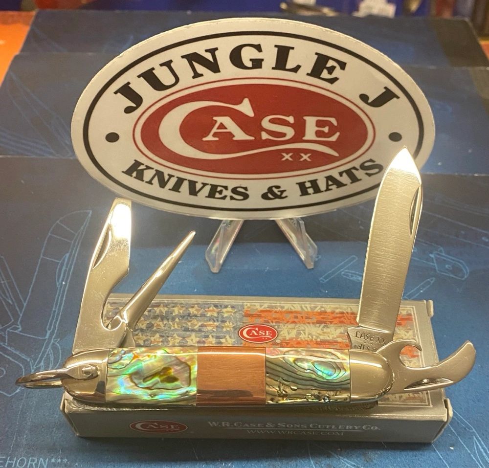 Case Abalone Scout Knife with Copper Cigar Band Custom Year 1986