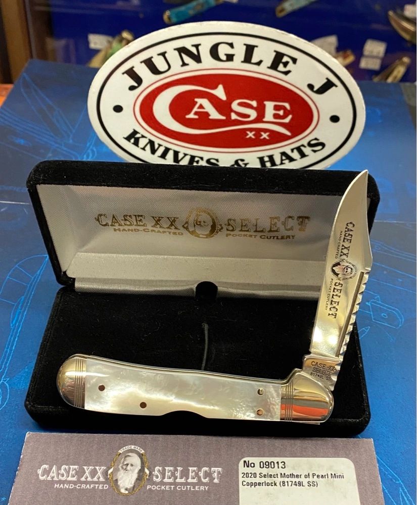 Case Select Mother of Pearl Mini Copperlock Knife (81749L SS) with File ...