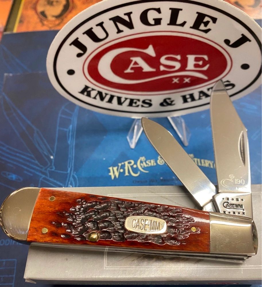 Case Rail Splitter Knife Chestnut bone Millennium 2000 Pattern 6299 1/2 SS