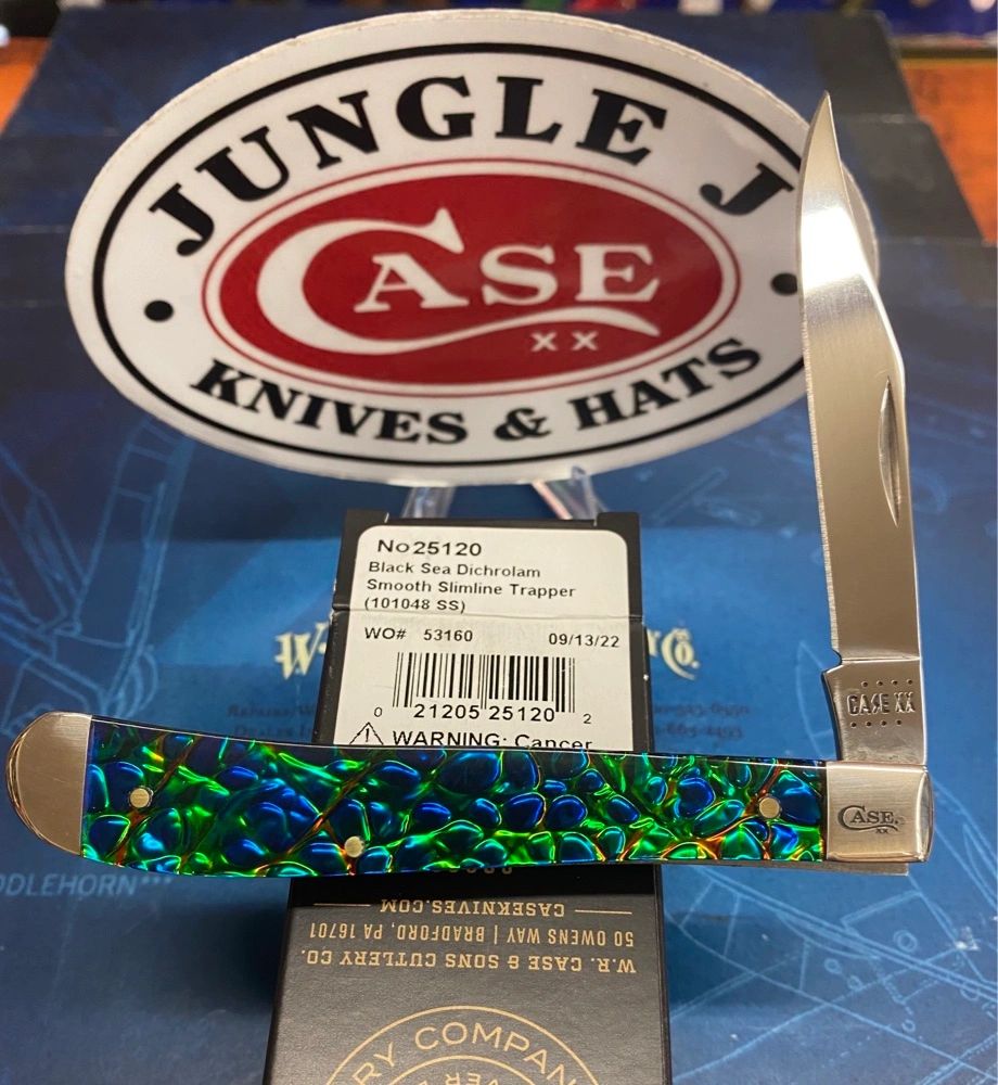 Case Black Sea Dichrolam Slimline Trapper Knife (101048 SS) Item No ...