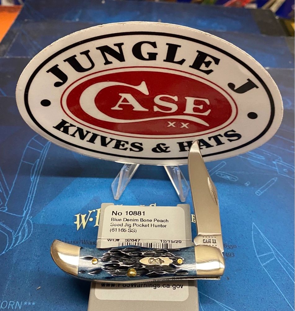 Case Blue Denim Bone Peach Seed Jig Pocket Hunter Knife 2020 Pattern ...