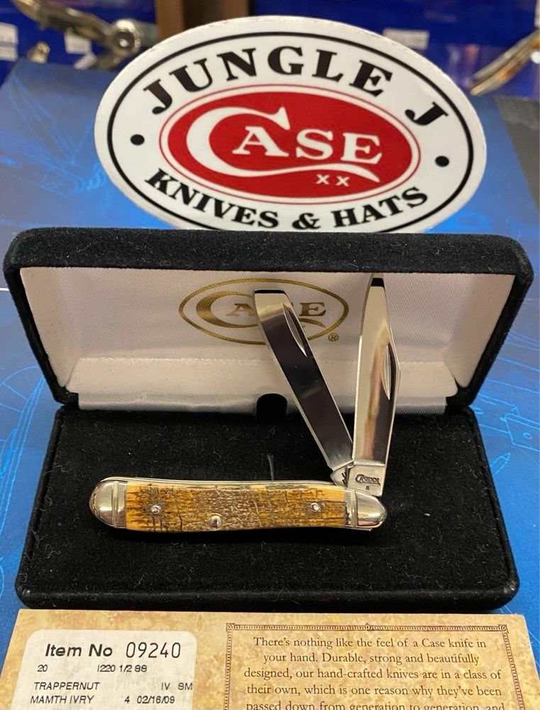 Case Mammoth Ivory Trappernut Knife (I220 1/2 SS) Item No. 09240 Year 2009