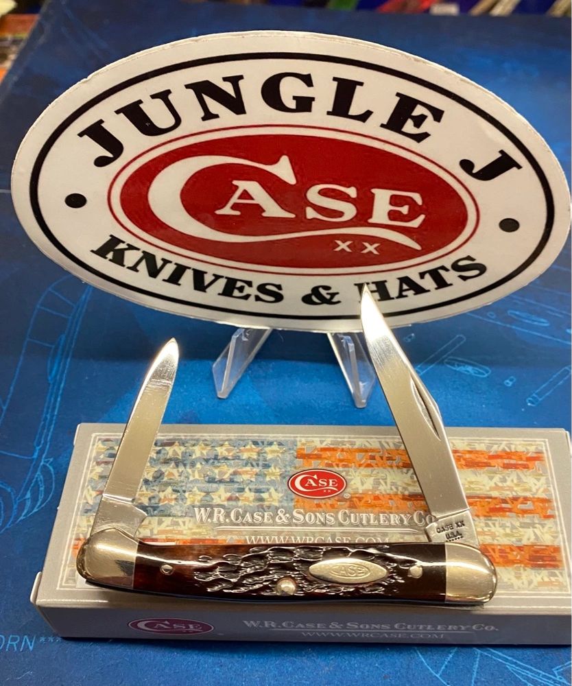 Case Mini Copperhead Knife (62109 X) Red Bone - Vintage Year 1974