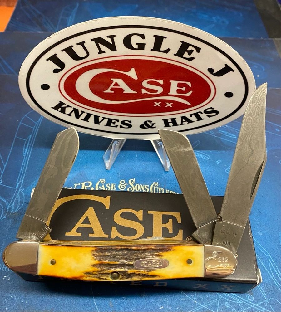 Case Damascus Stag Stockman Knife (5347 D) Limited Edition # 289 Medium ...