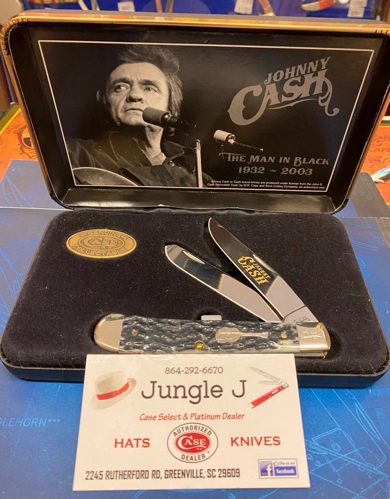 Case Johnny Cash with Guitar Shield Trapper Knife #012 Pattern #6254 SS