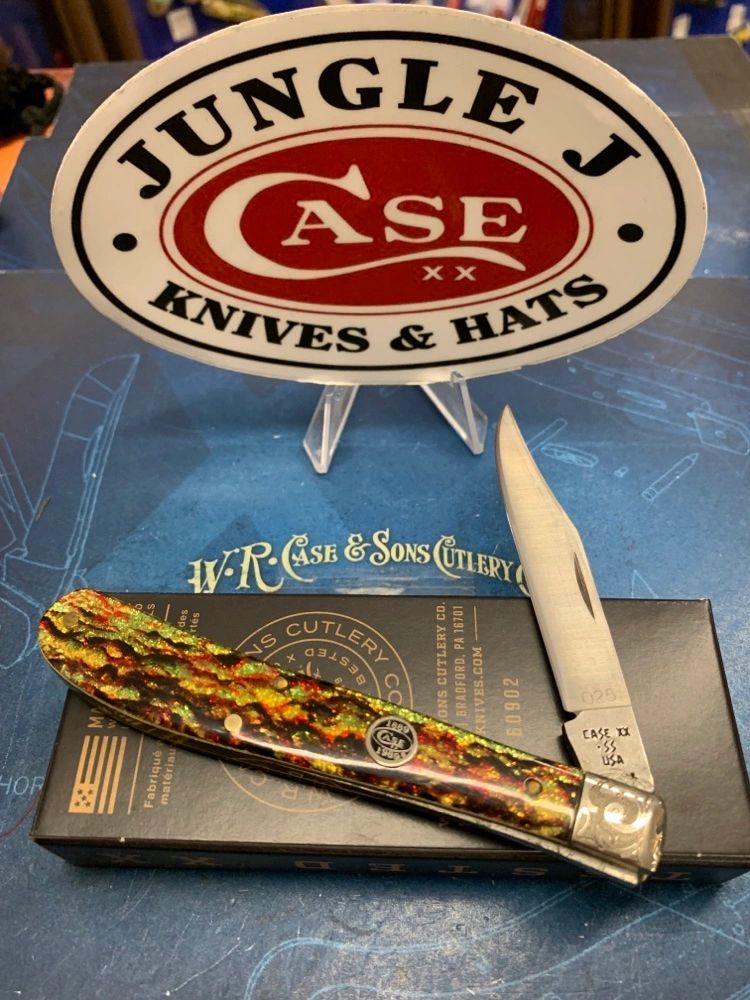 Case Christmas Tree Slimline Trapper Knife (CT1048 SS) Scrolled & Numbered #025 Year 1989