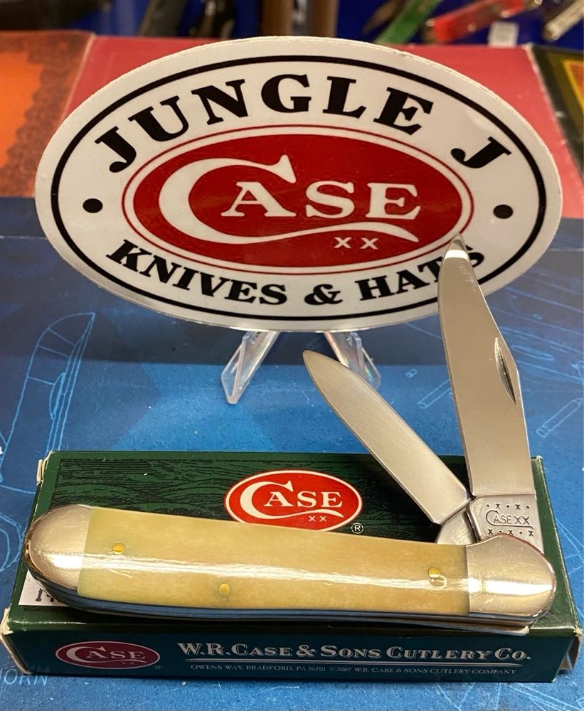 Case Copperhead Knife (6249 CV) Smooth Antique Bone Year 2000