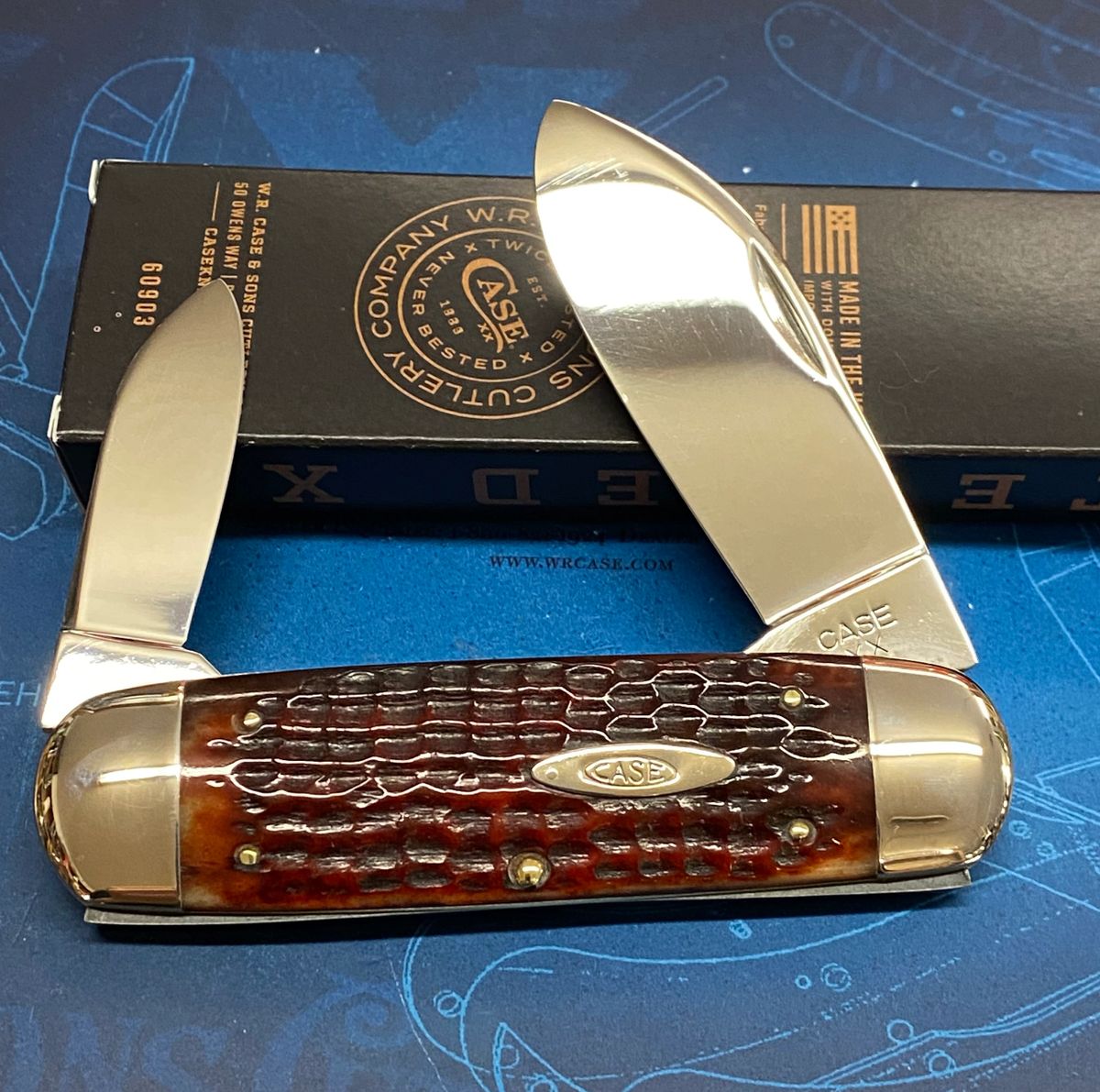 Case Elephant Toe, Sunfish, Sleeveboard,Marlin Spike, & HawkBill Knives