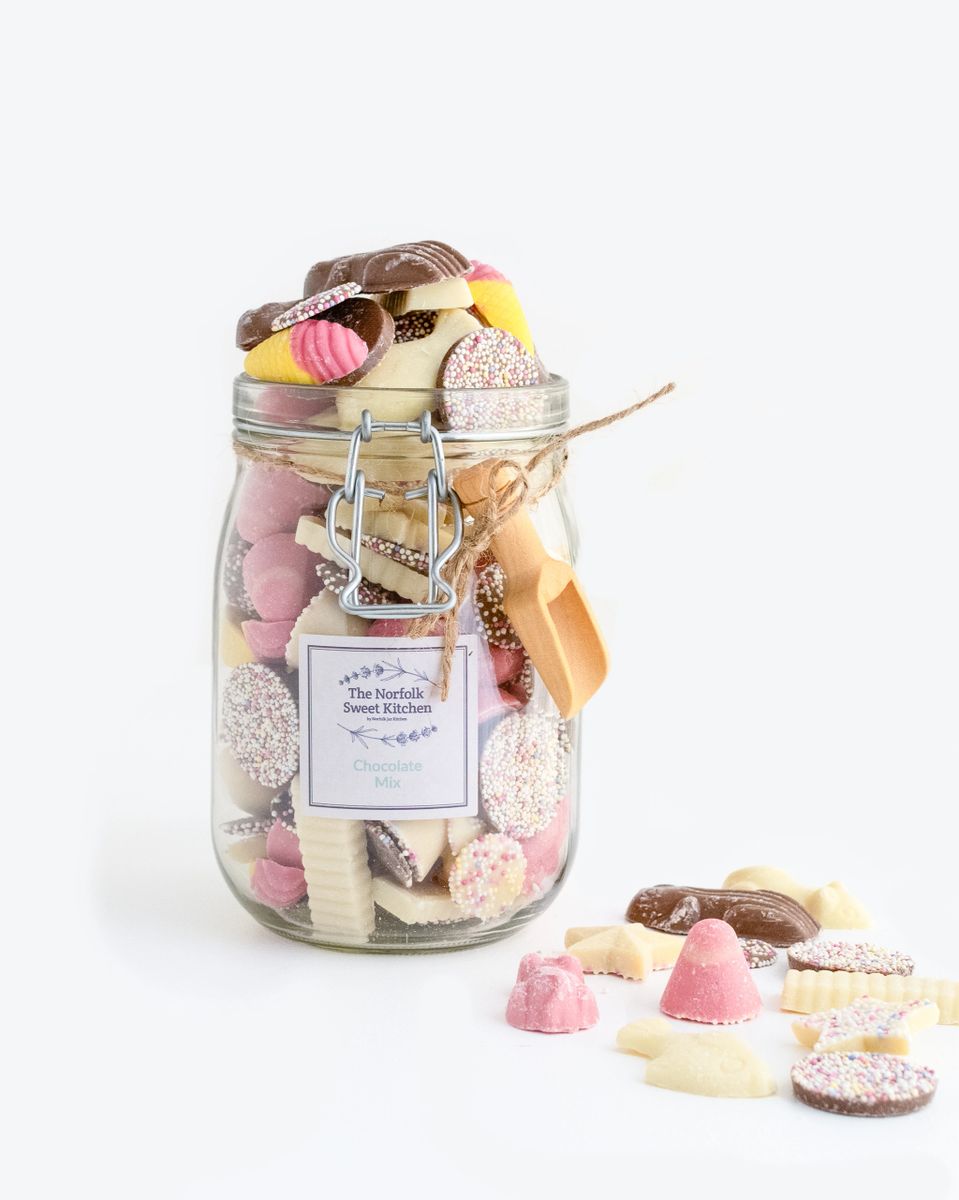 Medium Filled Glass Sweet Jars