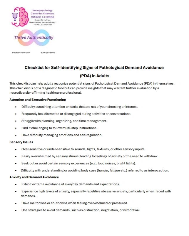 What does a PDA child make? A PDA adult! Identifying a PDA adult