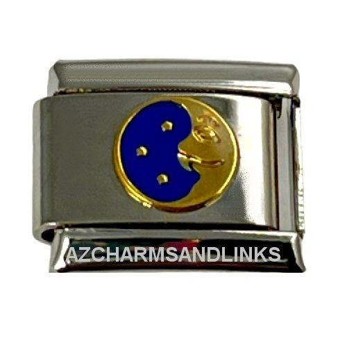 Moon and Stars Italian Charm Link