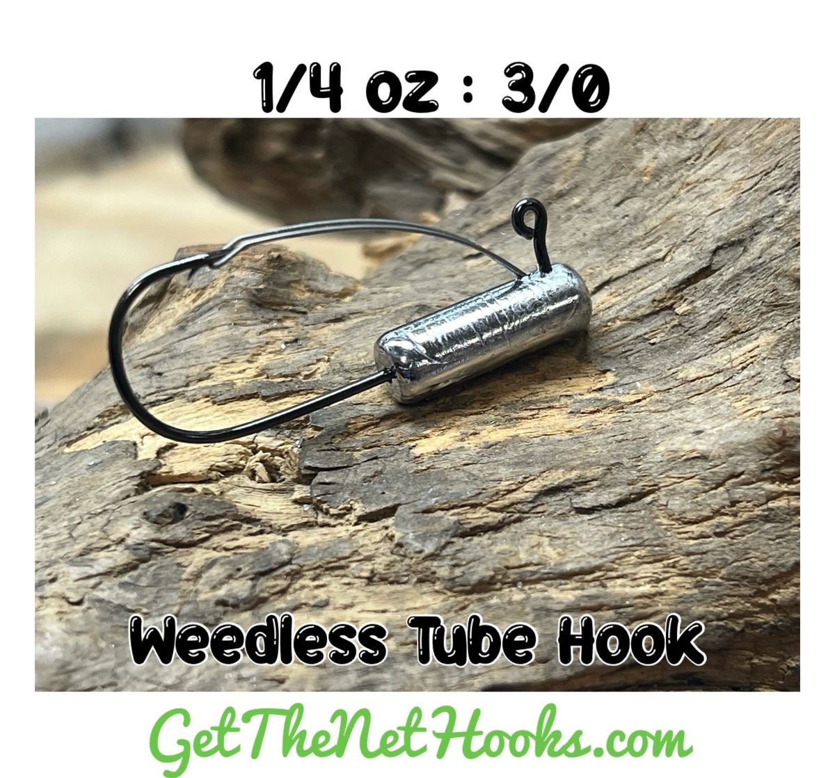 3/0 Weedless Tube Hooks (Size: 1/4 oz)