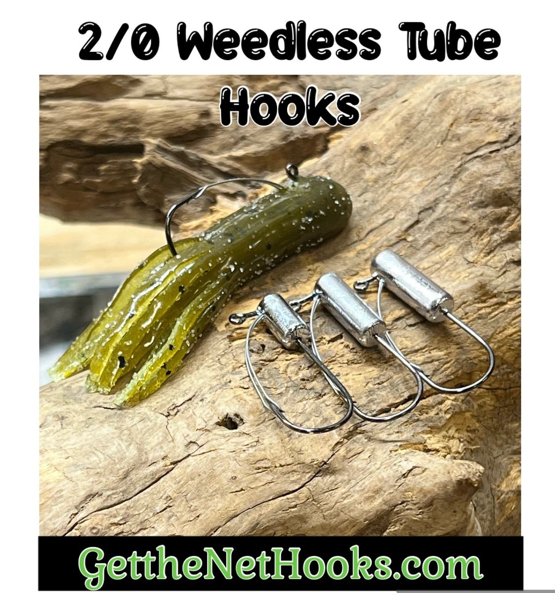 Bulk Quantity 2/0 Weedless Tube Hooks