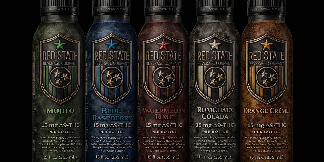 Explore Red State's Hemp Beverages and THC Drinks