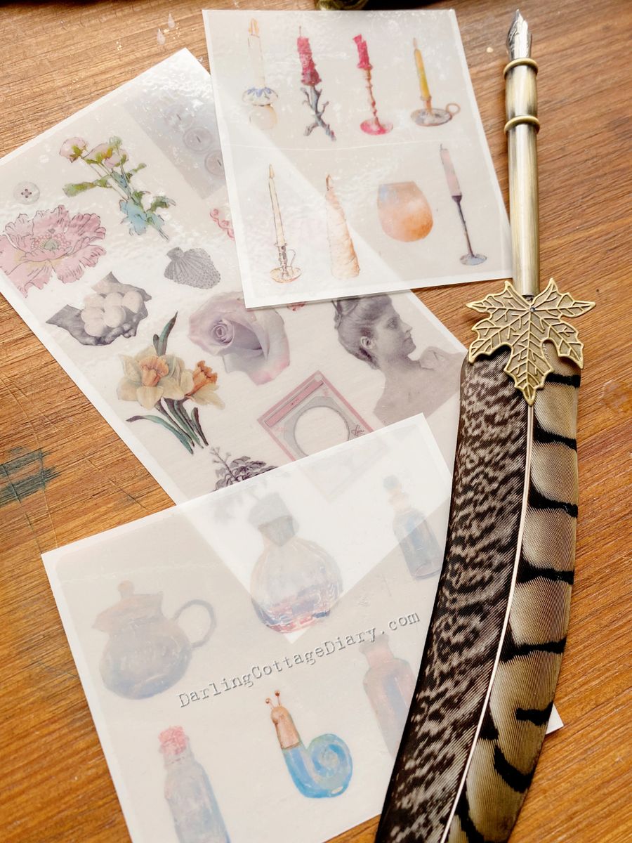 Vintage Mini Transfer Sticker Set