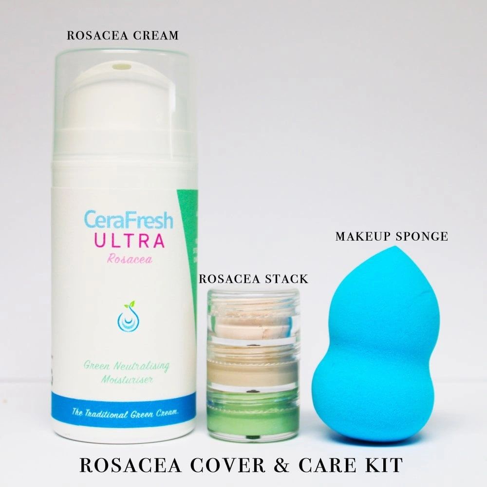 Acne/Rosacea Cover & Care Kit | Camouflage Stack, Makeup Sponge and ...