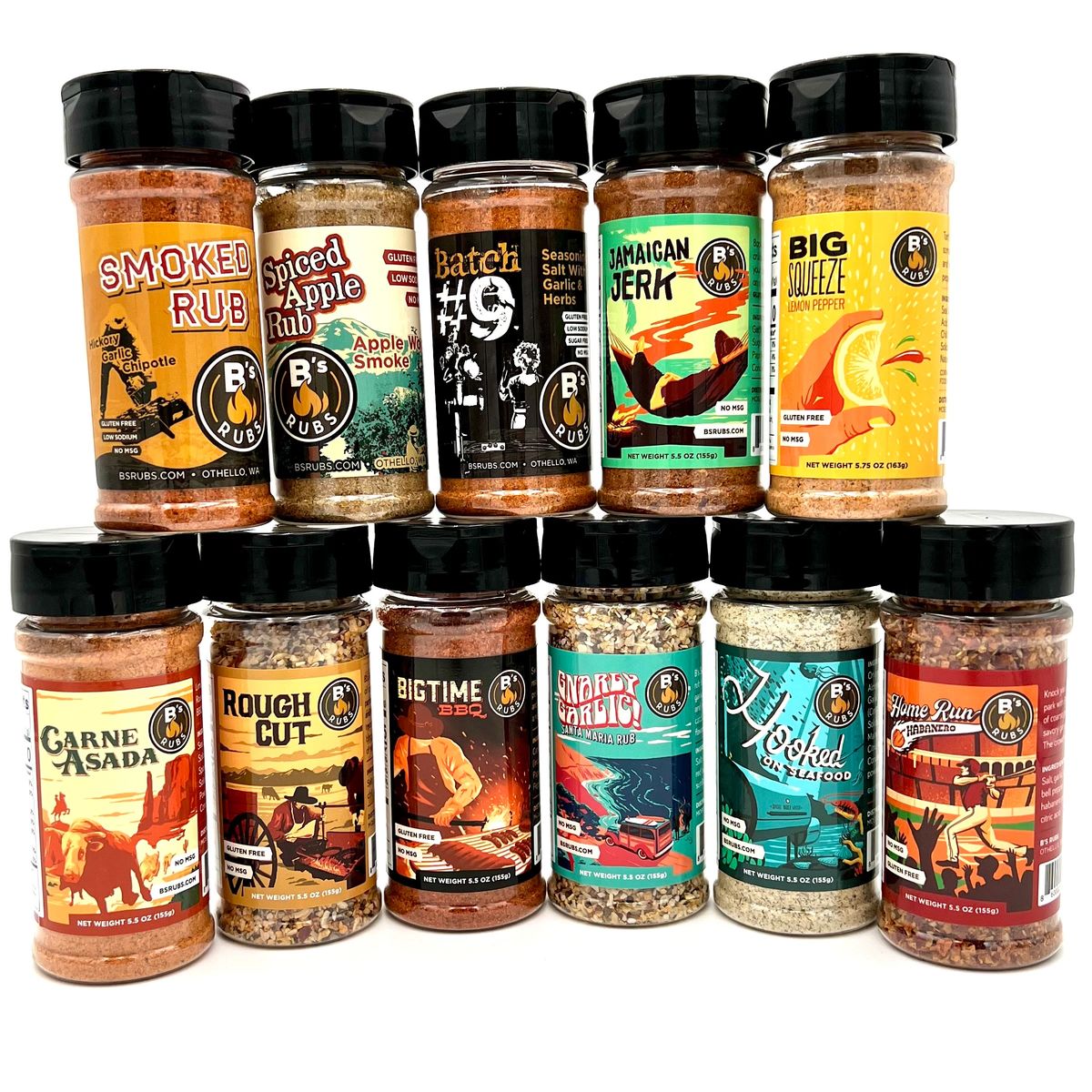B's Rubs Shaker Set - All 11 Rubs!