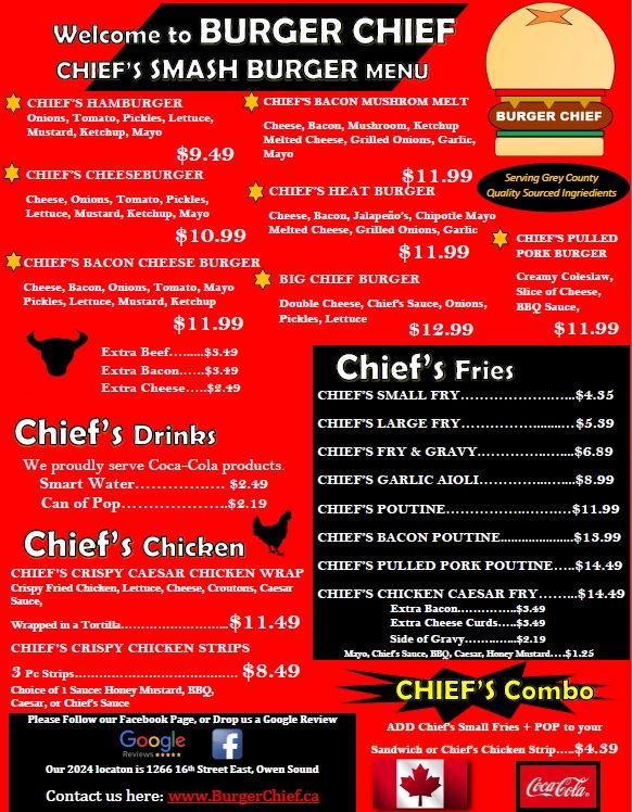Bold Flavors of 2024: Burger Chief's Menu