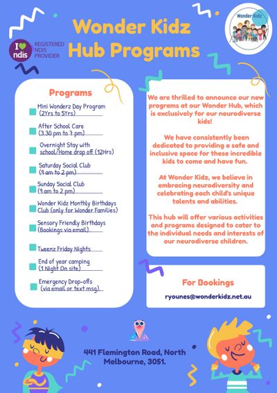 Sensory Friendly Birthdays, Neurodiverse Kids - Wonder Kidz - Melbourne ...